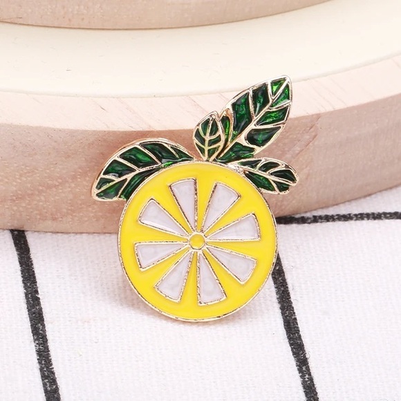 Jewelry | New Halved Lemon Brooch 12 Wide X 15 Tall | Poshmark
